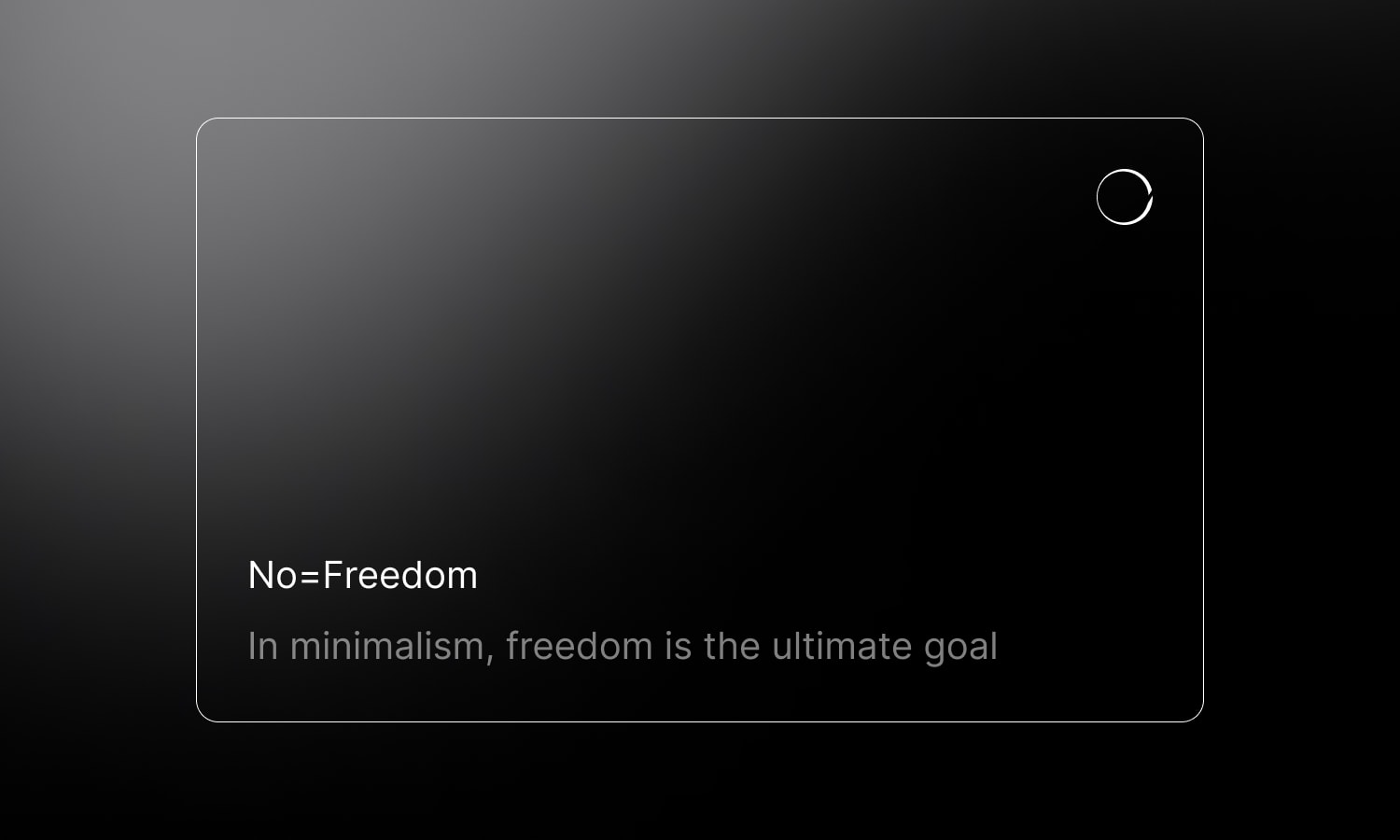 No=Freedom - Minimalism Life®